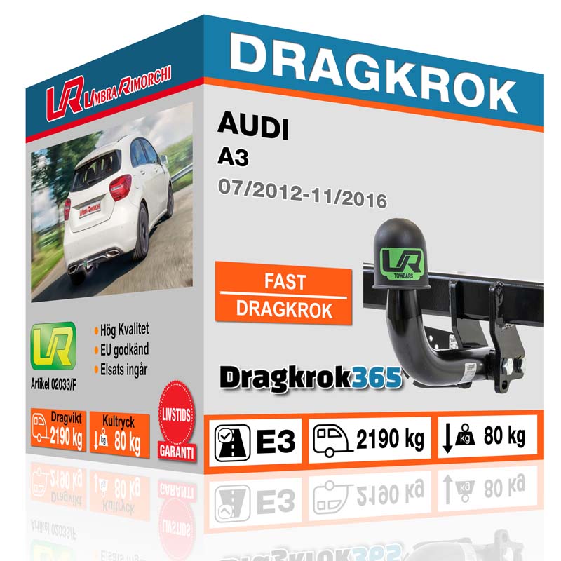 Dragkrok till AUDI A3 inklusive elsats - Dragkrok365