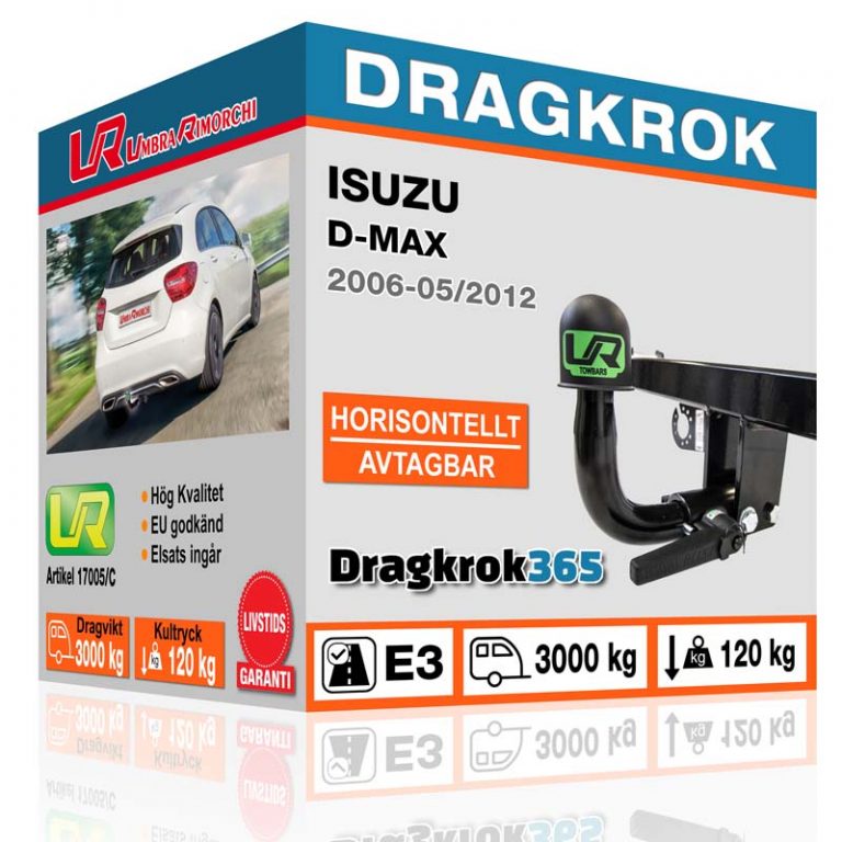 Dragkrok till Isuzu D-Max - Horisontellt Avtagbar dragkrok